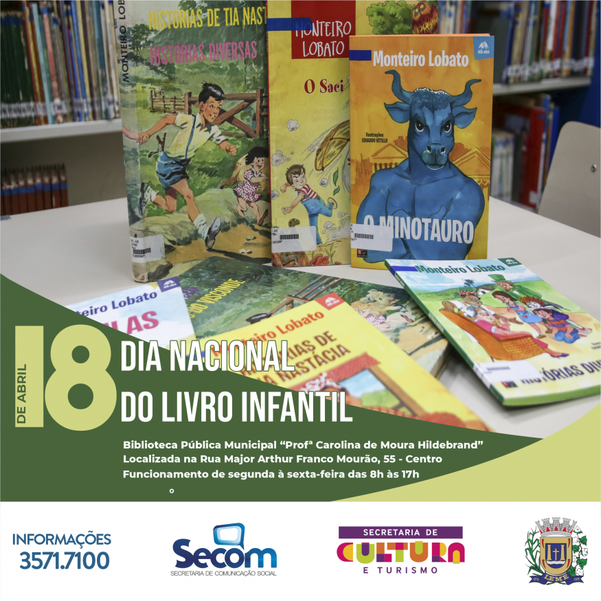 18 de abril - Dia Nacional do Livro Infantil - Prefeitura Municipal de Leme