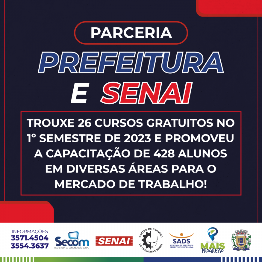 Parceria da Prefeitura de Leme com SENAI trouxe 26 cursos gratuitos no 1º semestre de 2023 ...
