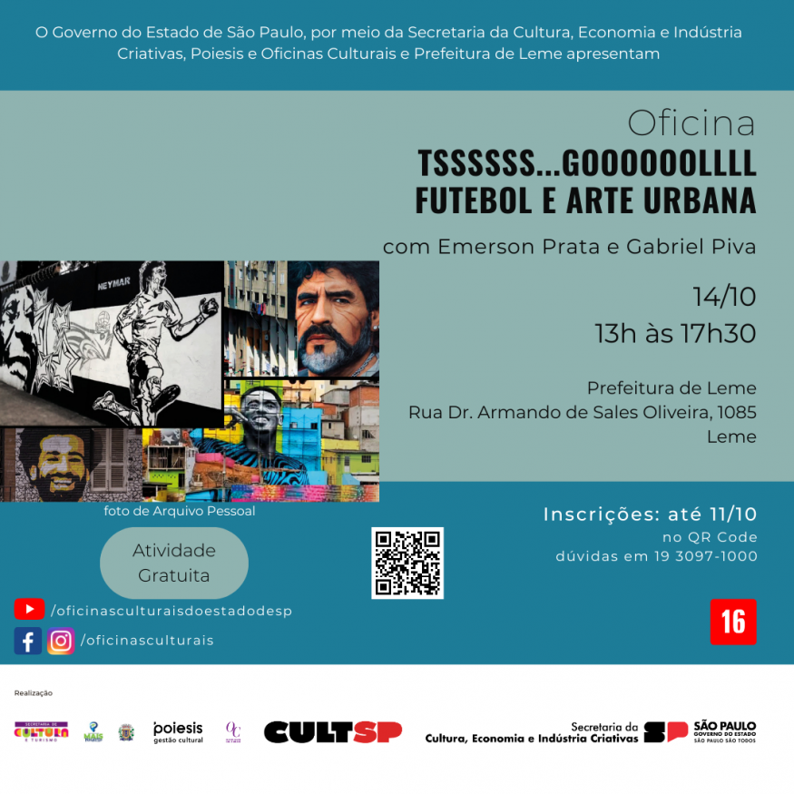Oficina de Grafite “TSSSSSS...GOOOOOOLLLLLL - FUTEBOL E ARTE URBANA ...
